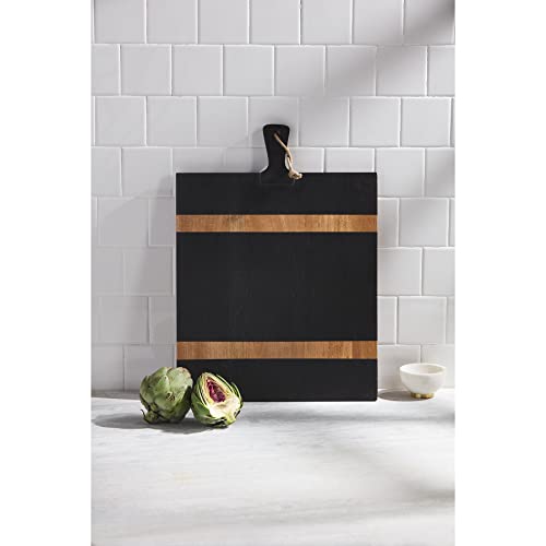 Mud Pie Wooden Square Board, Black, 23 1/4" x 16 3/4"