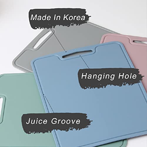 Jovely Premium Thick & Flexible Silicone Cutting Mat, BPA Free, Knife Friendly, Non-Toxic, Anti-Slip, Dishwasher Safe, Space Saving, Easy Grip Handle, Ergonomic Design, Chopping Board (Grey, Medium)