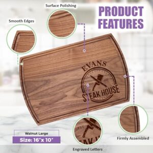 Personalized Dad Cutting Board - Custom Wood Grill Board For BBQ Masters - Unique Barbeque and Grilling Gift Idea for Fathers Day, Birthday, Anniversary, Christmas For Men, Husband, Dad, Grandpa, Him