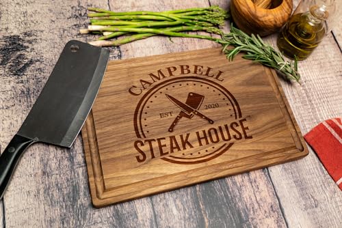 Personalized Dad Cutting Board - Custom Wood Grill Board For BBQ Masters - Unique Barbeque and Grilling Gift Idea for Fathers Day, Birthday, Anniversary, Christmas For Men, Husband, Dad, Grandpa, Him