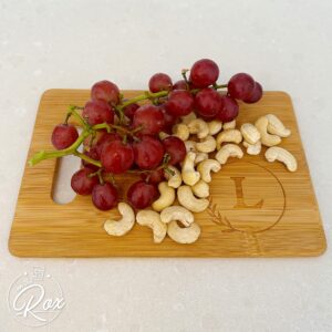 Personalized Cutting Boards - Small Monogrammed Engraved Cutting Board (M) - 9x6 Customized Bamboo Cutting Board with Initials - Wedding Kitchen Gift - Wooden Custom Charcuterie Boards by On The Rox