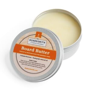 boardsmith cutting board butter - premium cutting board wax made with beeswax and food grade mineral oil - butcher block conditioner that restores and protects