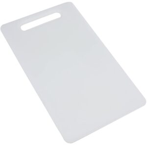 chef craft basic solid plastic cutting board, 13 x 8 inch, white