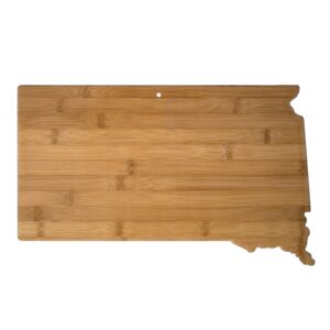 totally bamboo south dakota state shaped serving & cutting board, natural bamboo