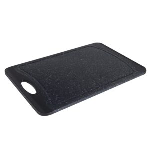 kitchen details large granite look cutting board, black