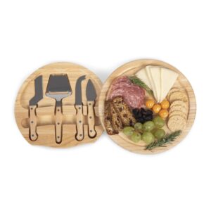 PICNIC TIME Disney Nightmare Before Christmas Jack & Sally Circo Cheese Board and Knife Set, Charcuterie Board Set, Wood Cutting Board, (Parawood)