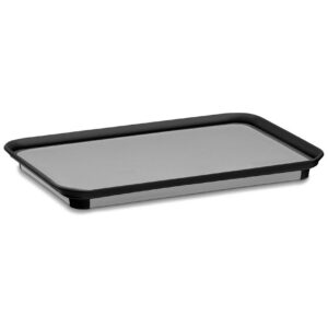 Dreamfarm Big Fledge | Double-Sided Cutting Board with Non-Slip Rubber Feet & Juice Grooves | Black, 14” x 9.6”