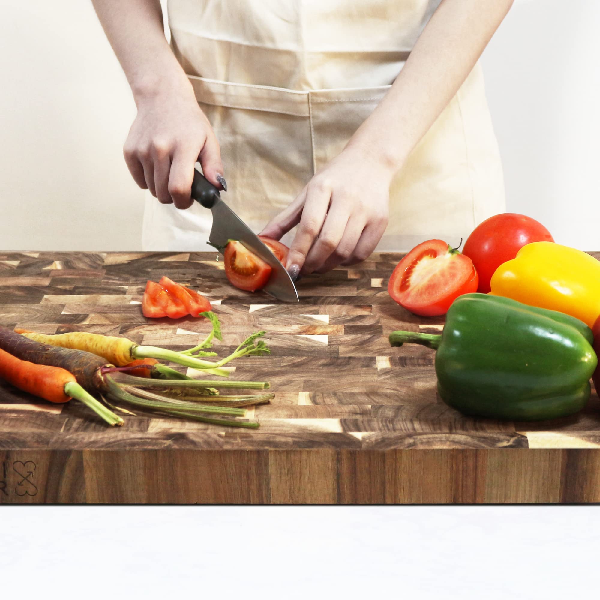 Cutting Board for Kitchen, Extra Large Thick Mosaic Acacia Wood Chopping Board 18x24x1.5 inch, Butcher Block Cutting Board, Housewarming Gifts for New House(Gift Box Included)