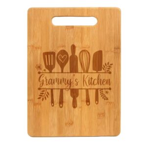 bamboo wood cutting board grammy's kitchen utensils