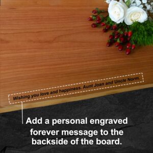 Personalized Cutting Board Wedding Gift Olivewood Blue River Epoxy Live Edge Display Custom Engraved Charcuterie Unique Beautiful Anniversary Newlywed Couple Parents Housewarming (Wedding Anniversary)