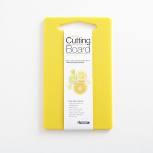 Linden Sweden Anita Cutting Board with Handle - Safe for Meat and Produce, Won't Dull Knives - Slim, Lightweight Design for Easy Storage, Dishwasher-Safe, Sm, Yellow, Small - 9,25” x 6”