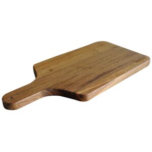 made in usa walnut cutting board by virginia boys kitchens - butcher block made from sustainable hardwood (handle - 8x17)