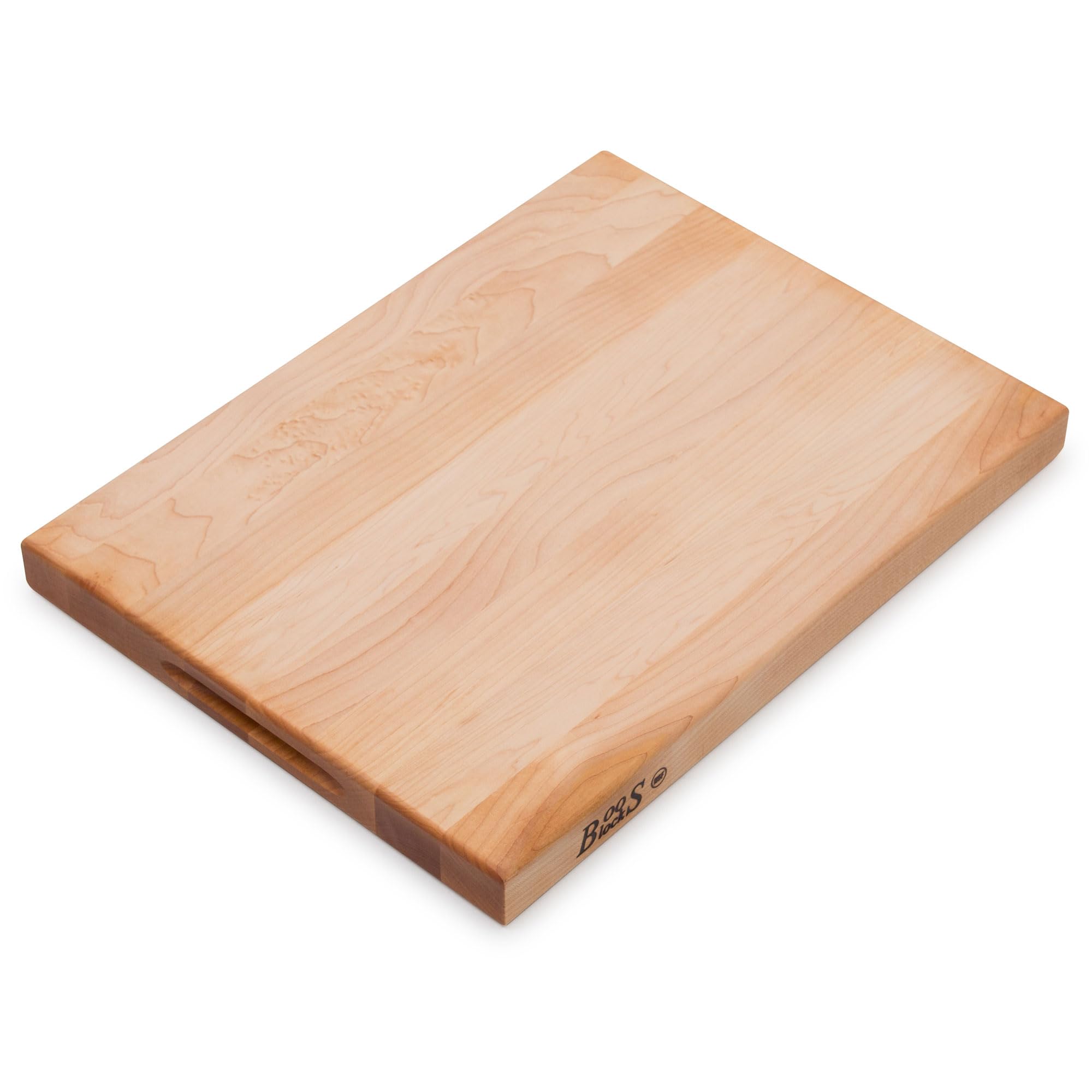 John Boos Maple Wood Reversible Cutting Board for Kitchen Prep, 20 x 15 Inches, 1.75 Inches Thick Edge Grain Rectangular Charcuterie Boos Block