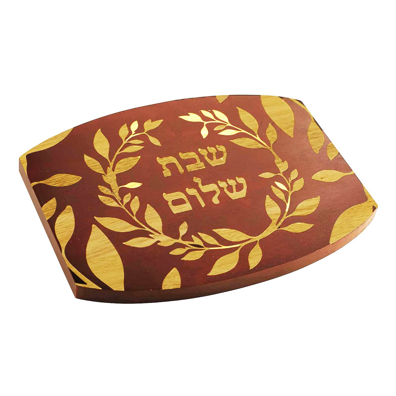 Rite Lite Challah Board with Etched Flower Design Shabbat Bread Board- Perfect Jewish Home Gift (Etched Flower Design)