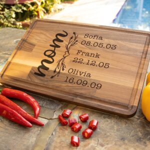 Personalized Cutting Board | Customized Cutting Board | Custom Cutting Board Wood Engraved | Custom Meat Board | Mother's Day Gift | Gifts for Mother | Personalized Gifts (Without Handle)