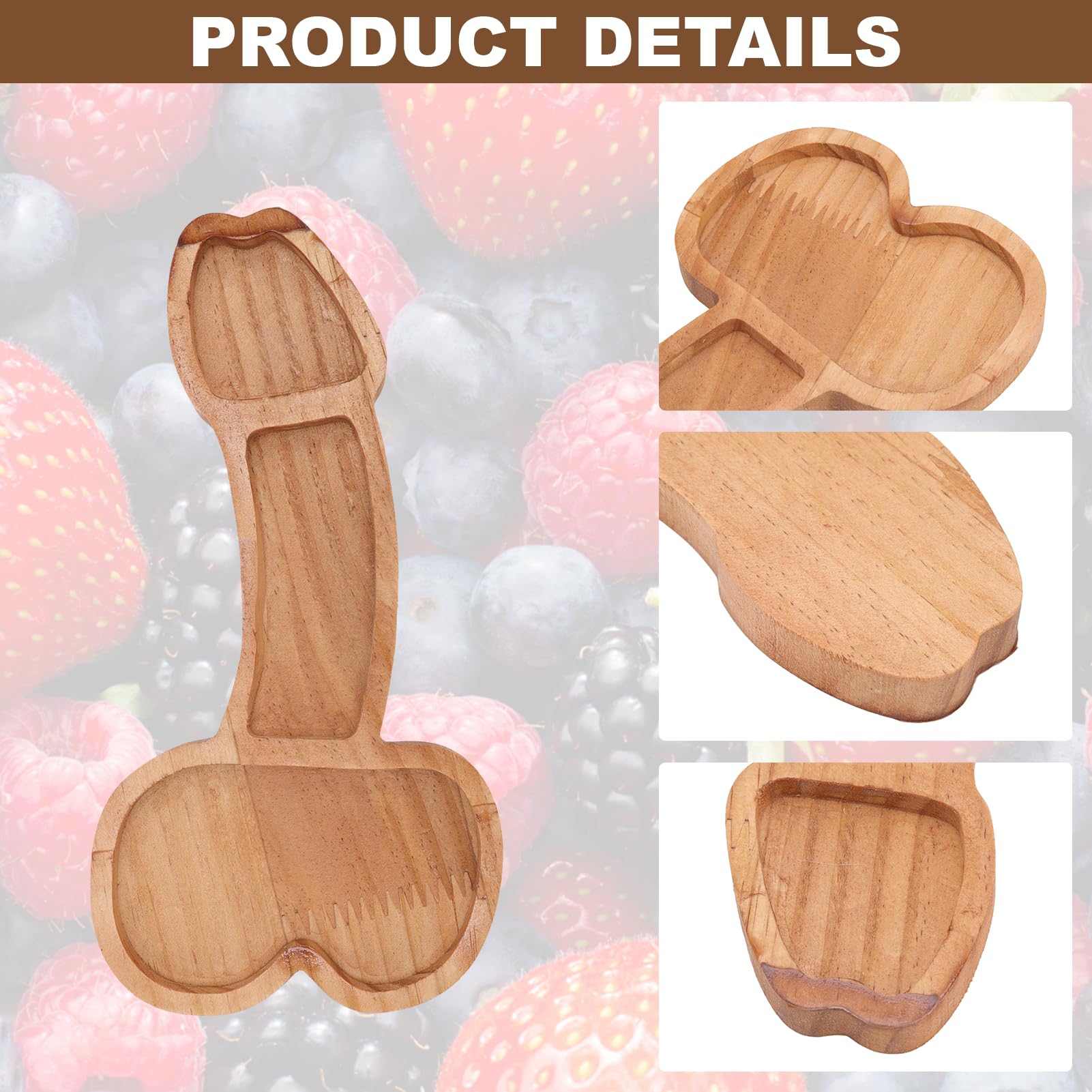 Wooden Unique Funny Aperitif Board,Cheese Board, Charcuterie Boards, Platters for Serving Food, Gifts for Women, House Warming Presents, Charcuterie Accessories, 9.6x4.9in, BPA Free(Left)