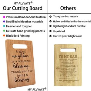 MY-ALVVAYS Housewarming Gifts for Neighbor, House Warming Cutting Board, First New Home House Homeowner Gifts for Neighbor - MCB030