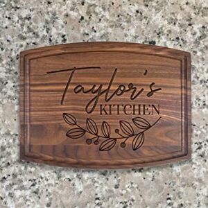 Personalized Mr & Mrs Cutting Board Wedding Gift for Couple Custom Engraved Arched Cutting Board