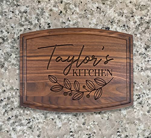 Personalized Mr & Mrs Cutting Board Wedding Gift for Couple Custom Engraved Arched Cutting Board