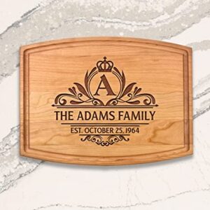 Personalized Mr & Mrs Cutting Board Wedding Gift for Couple Custom Engraved Arched Cutting Board