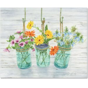 counterart 'flowering herbs' glass cutting board, 15 x 12"