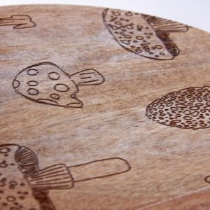 Primitives by Kathy Mushrooms Cutting Board 10" x 13.25" x 0.50"