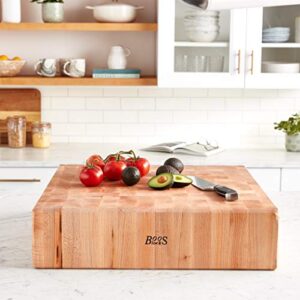 John Boos Block BB01 Classic Reversible Maple Wood End Grain Chopping Block, 24 Inches x 24 Inches x 6 Inches