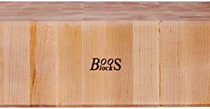 John Boos Block BB01 Classic Reversible Maple Wood End Grain Chopping Block, 24 Inches x 24 Inches x 6 Inches