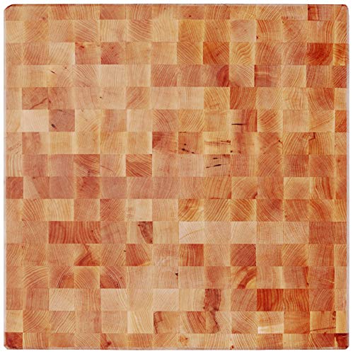 John Boos Block BB01 Classic Reversible Maple Wood End Grain Chopping Block, 24 Inches x 24 Inches x 6 Inches