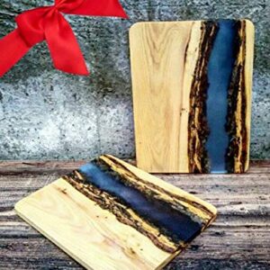 Epoxy Resin Board | Handcrafted River Board, Epoxy Resin Wooden Serving Board Antipasto Platter Charcuterie, Gift Board