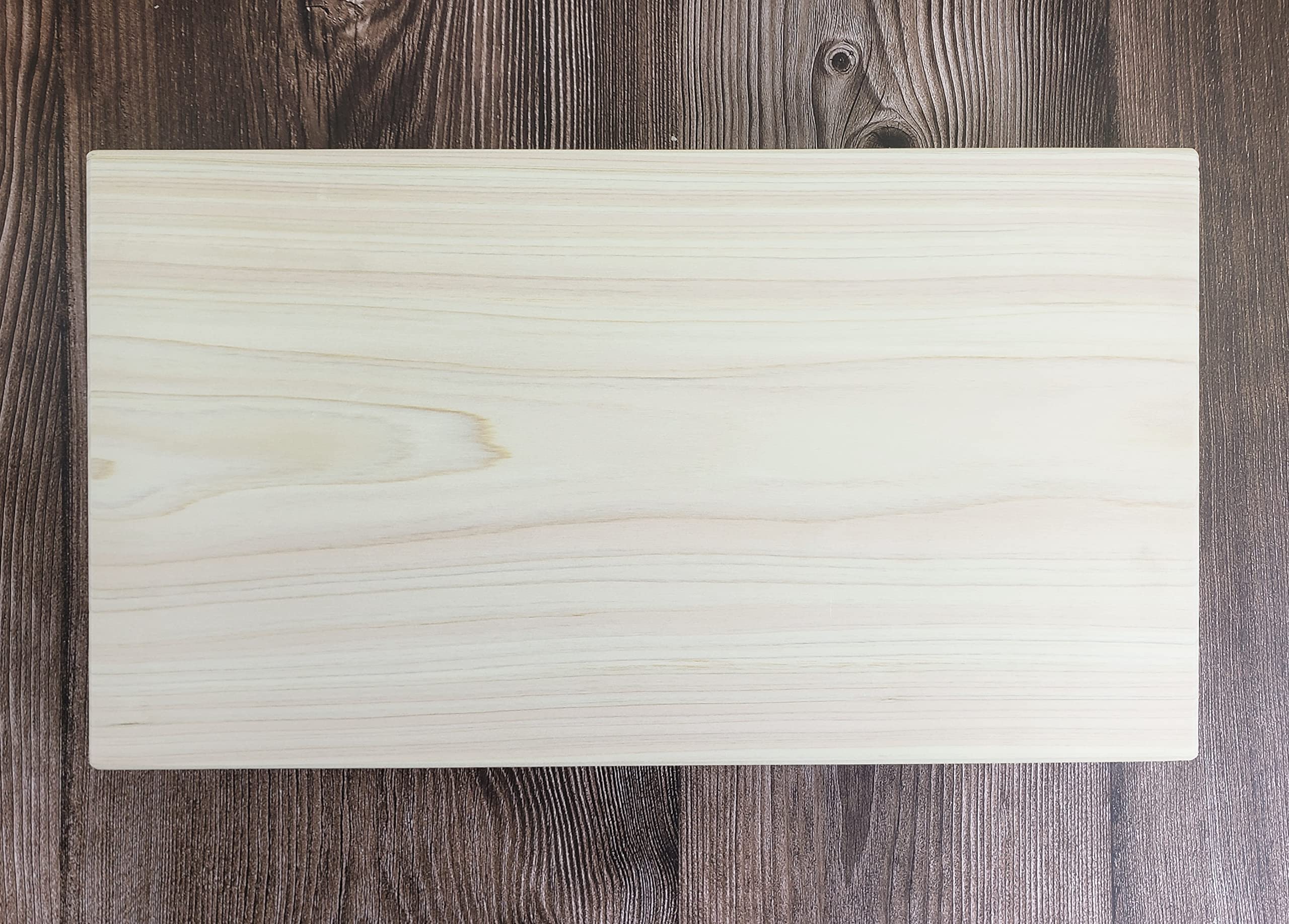 Hinoki Cypress Thick Cutting Board for Gift, Customized Laser Engraving and Wood Burning | Artisan Handmade One Solid Piece | Made in Korea (17.3"X9.5", Large)