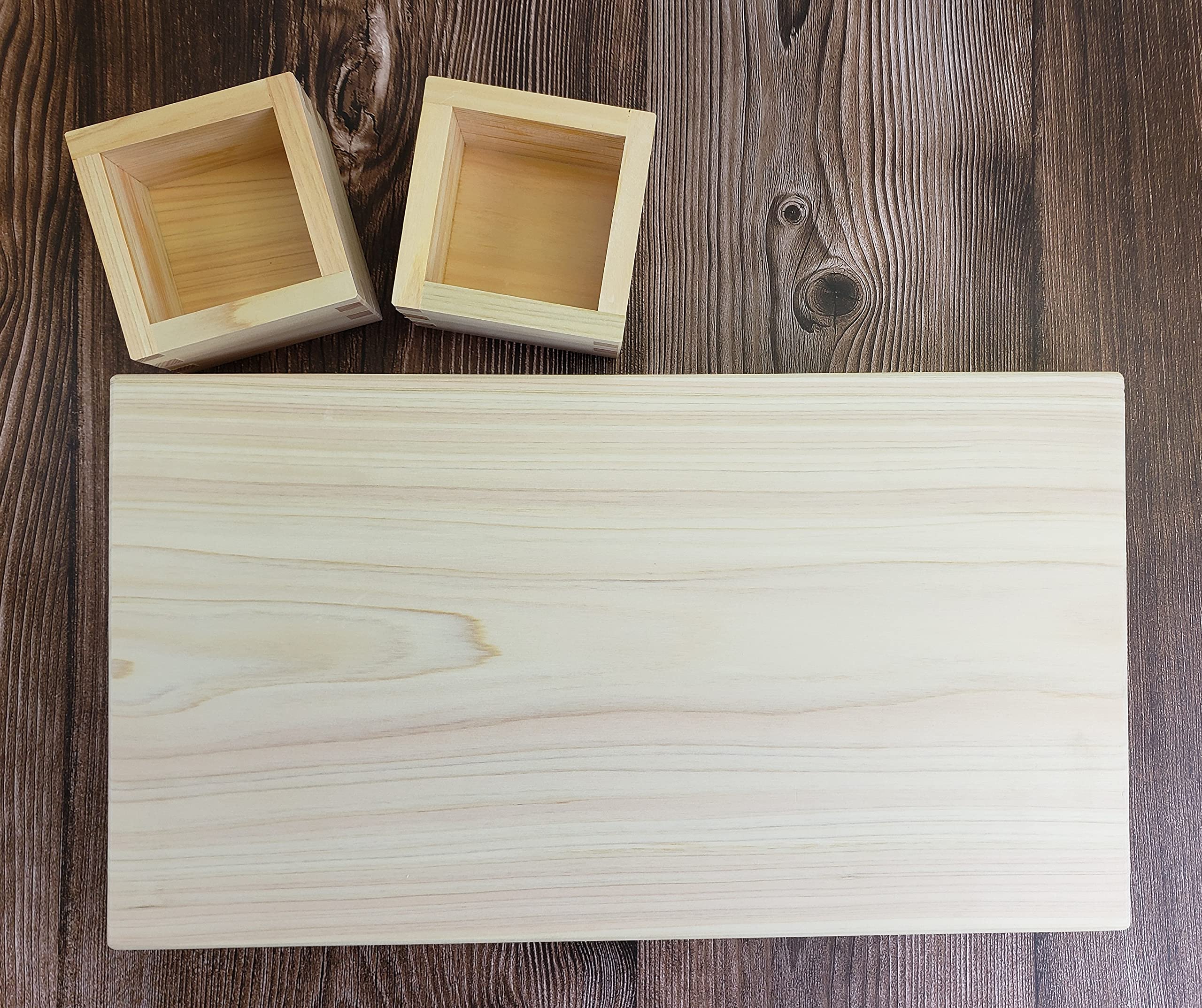 Hinoki Cypress Thick Cutting Board for Gift, Customized Laser Engraving and Wood Burning | Artisan Handmade One Solid Piece | Made in Korea (17.3"X9.5", Large)