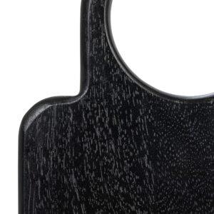 Bloomingville Mango Wood Cutting Board with Round Handle, Black