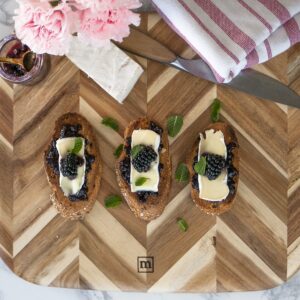 Madeira Acacia Herringbone Cutting Board, 12.5" x 14.5"