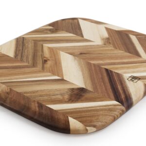 Madeira Acacia Herringbone Cutting Board, 12.5" x 14.5"