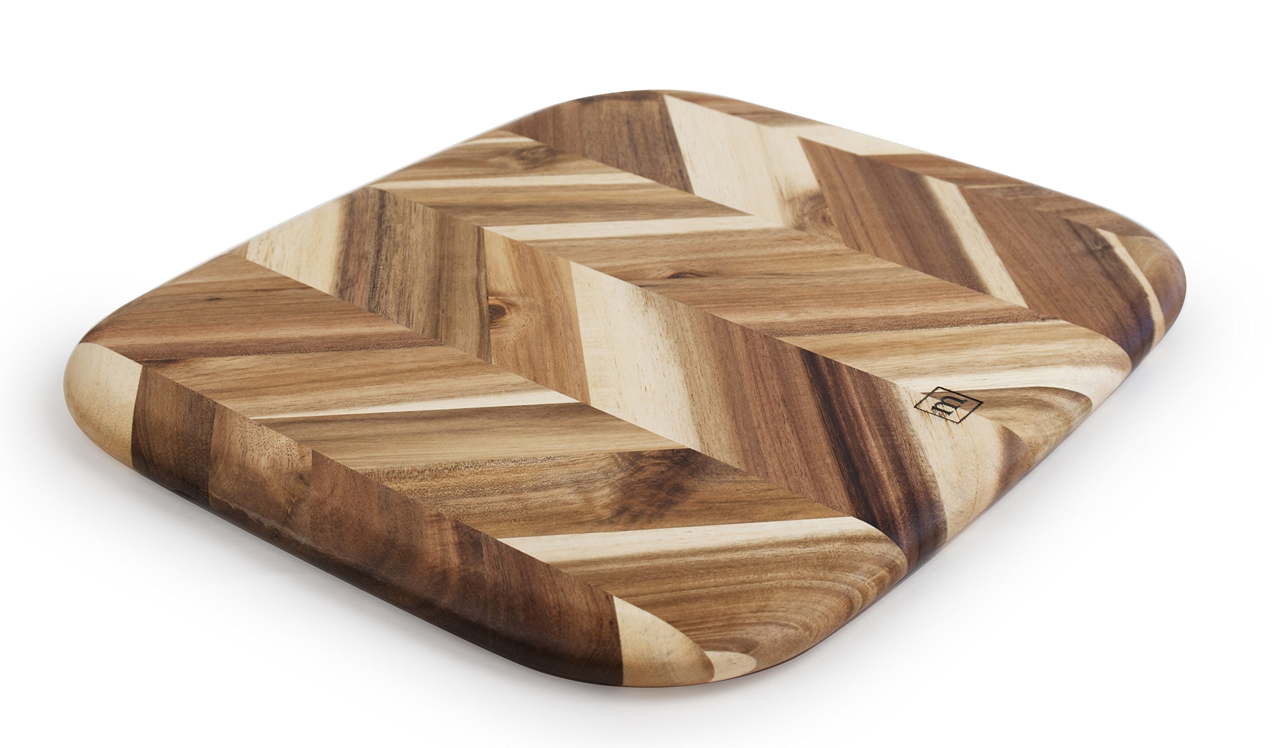 Madeira Acacia Herringbone Cutting Board, 12.5" x 14.5"