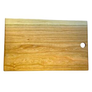 Wild Black Cherry Cutting Board/Charcuterie Platter. Handmade in Michigan USA from local trees. No Glue. No Seams. 9.4” x 14.4” x 0.25” (Black Cherry, 14.4" x 9.4" x 1/4")