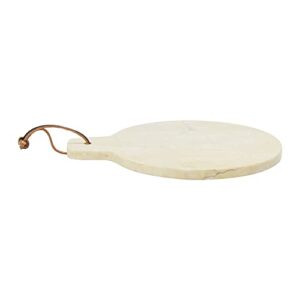 Bloomingville Sage Color Marble Tray with Leather Tie Cheese and Cutting Board, 12" L x 1" W x 10" H