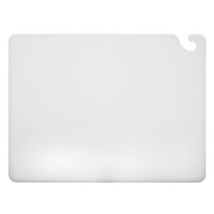 San Jamar CB182412WH Cut-N-Carry Cutting Board, 18" x 24", Co-Polymer, White, NSF