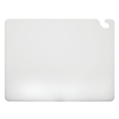 San Jamar CB182412WH Cut-N-Carry Cutting Board, 18" x 24", Co-Polymer, White, NSF