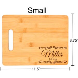 Personalized Engraved Bamboo Cutting Board, Mothers Day Gifts, 5th Anniversary Ideas, Gifts for Her