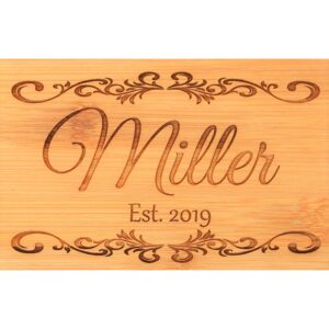 Personalized Engraved Bamboo Cutting Board, Mothers Day Gifts, 5th Anniversary Ideas, Gifts for Her