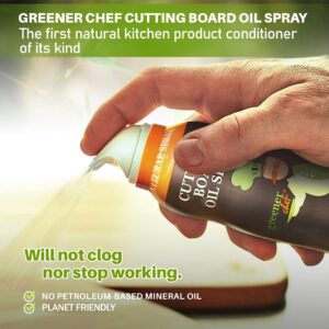 Medium Bamboo Cutting Board and Food Grade Oil Spray by Greener Chef