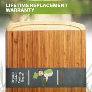 Medium Bamboo Cutting Board and Food Grade Oil Spray by Greener Chef