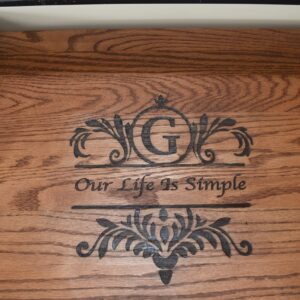 Solid American Oak Laser Engraved Personalized Noodle Board/Stove Top Cover - Farmhouse Style-