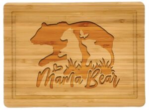 bamboo cutting board, mama bear, mothers day gifts, personalized cutting boards, housewarming gifts, gifts for mom, engraved cuttingboard