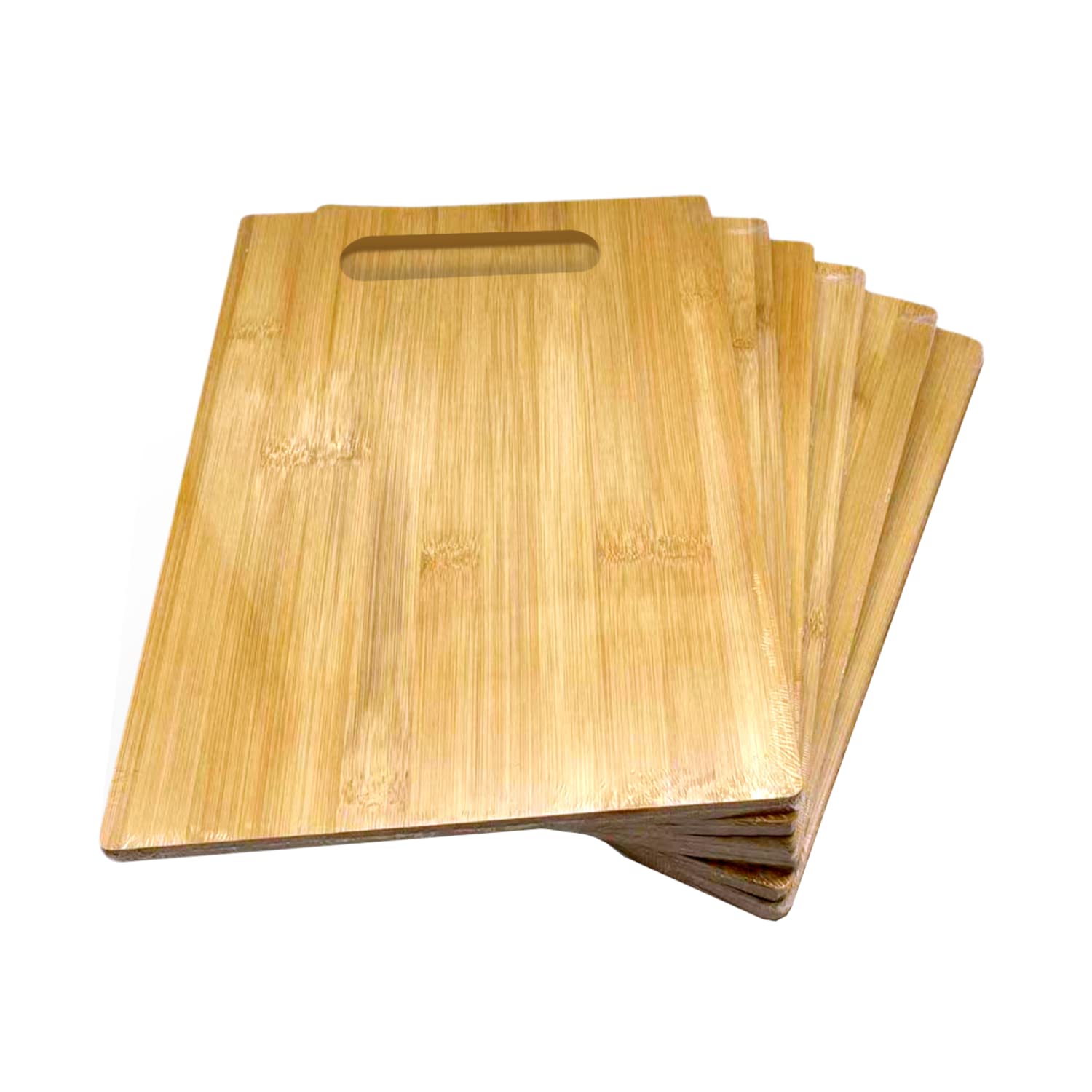 Bulk Plain Bamboo Cutting Board (Set of 6) | For Customized, Personalized Engraving Purpose | Wholesale Premium Blank Bamboo Board (Rectangular 12" X 9")