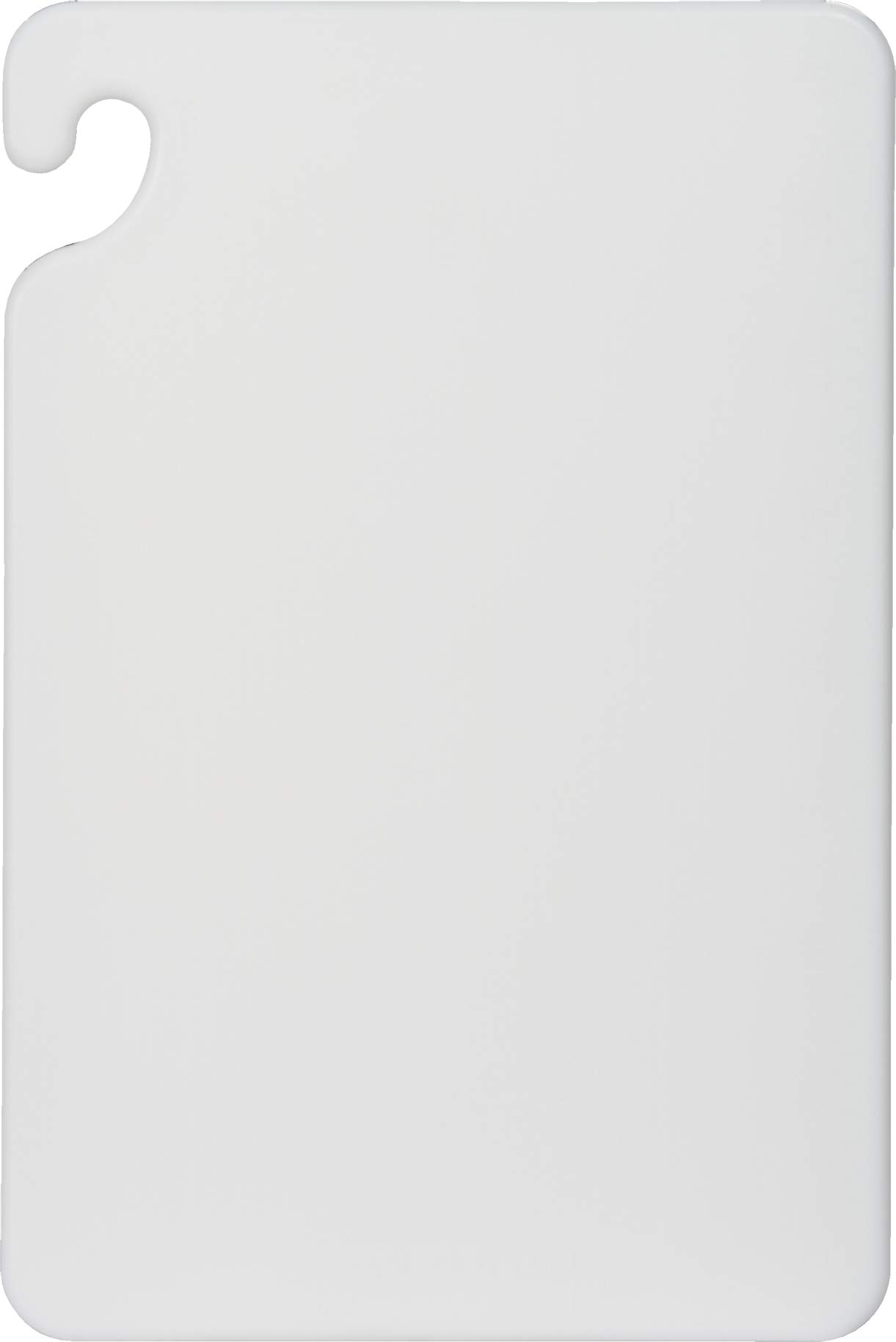 San Jamar CB121812WH Cut-N-Carry Co-Polymer Cutting Board, 18" Length x 12" Width x 1/2" Thick, White