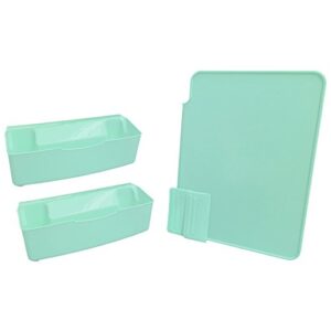 performance cutting board counter catcher dishwasher safe home kitchen tools set, vintage teal