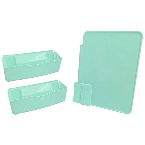 Performance Cutting Board Counter Catcher Dishwasher Safe Home Kitchen Tools Set, Vintage Teal